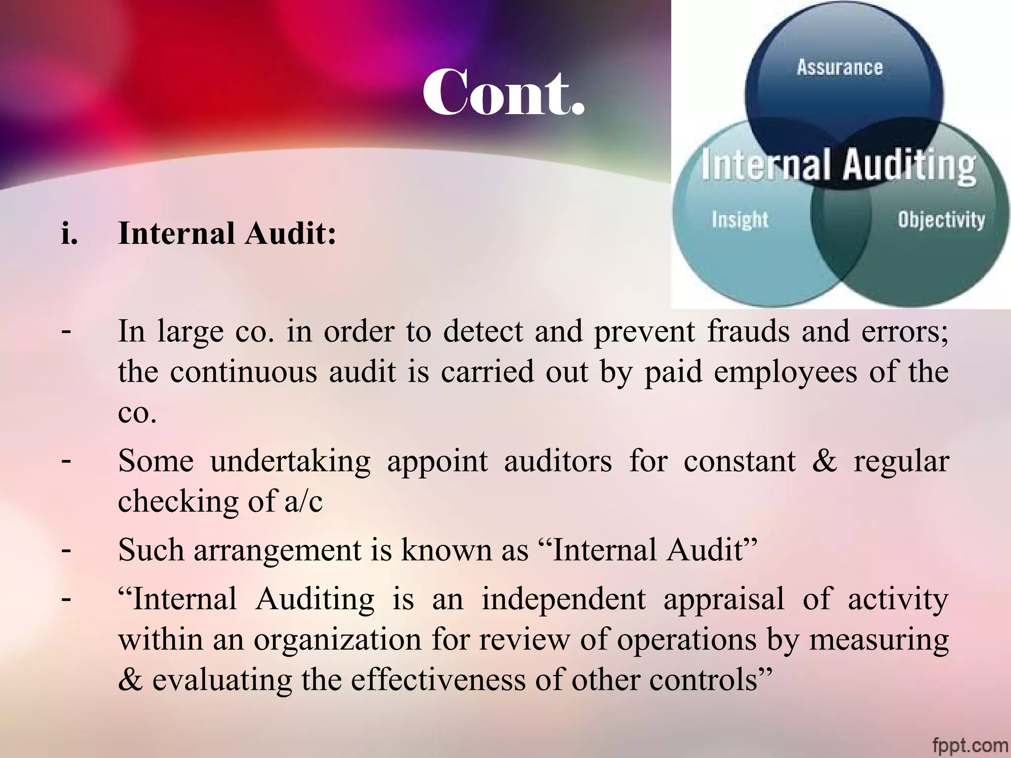 Unit 2 Types of Auditing | PPT