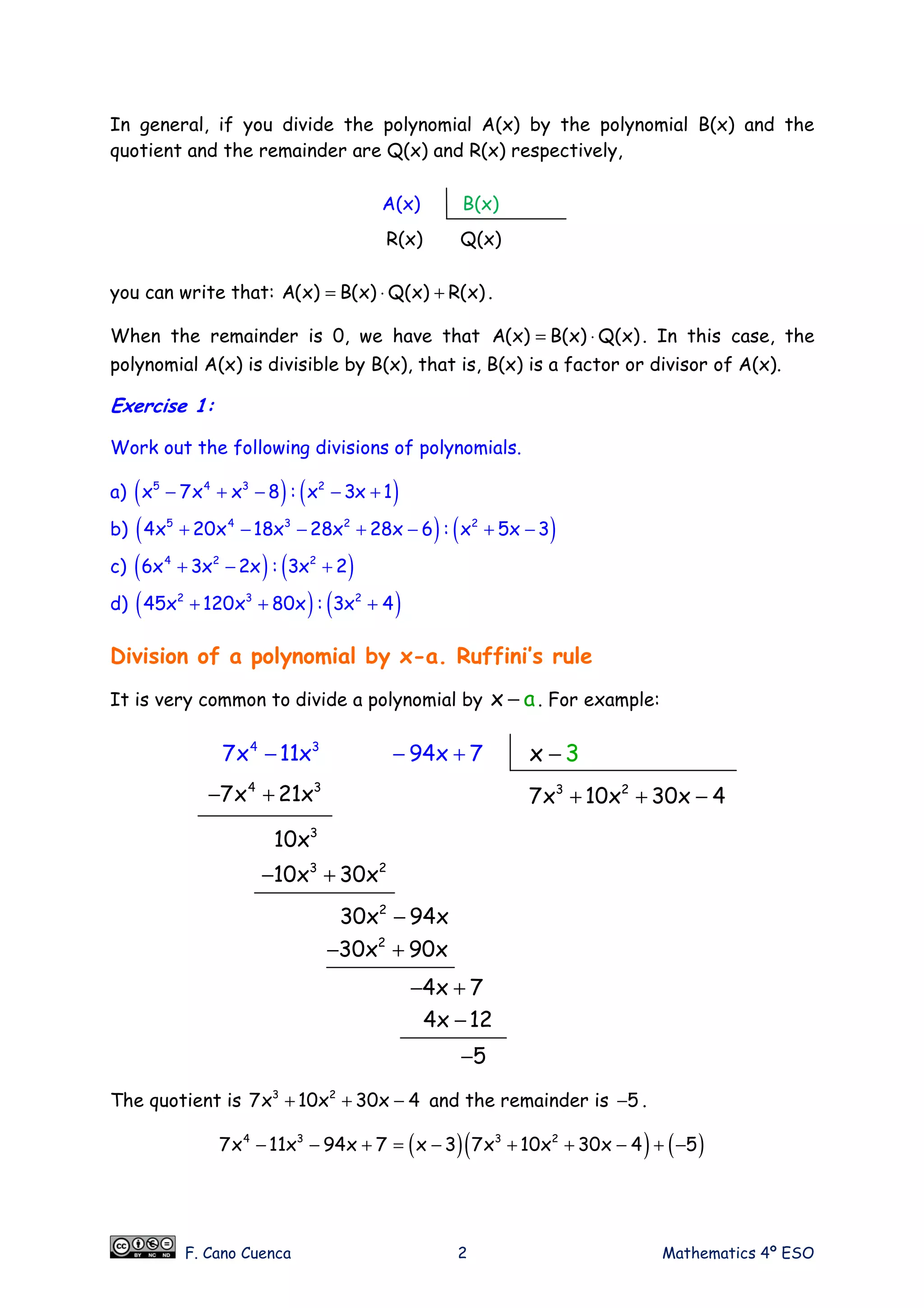 Unit2.polynomials.algebraicfractions | PDF | Physics | Science