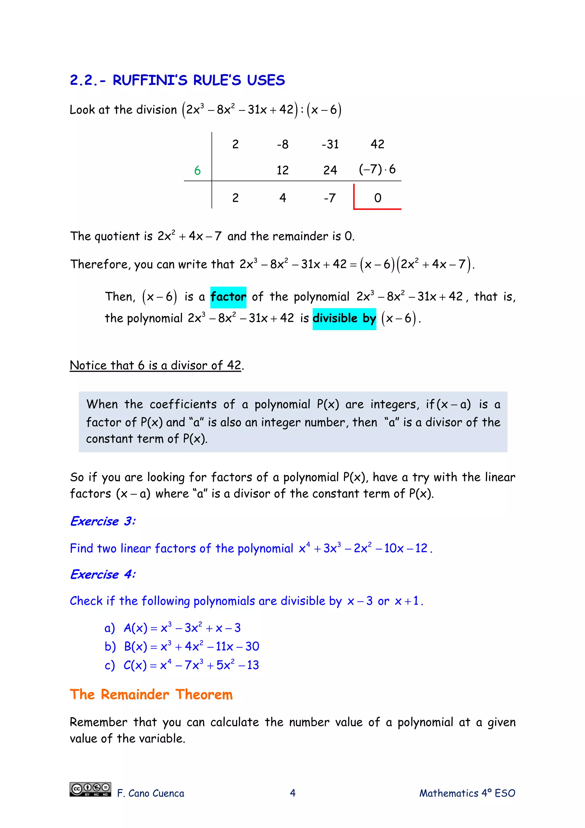 Unit2 Polynomials Algebraicfractions Pdf Physics Science