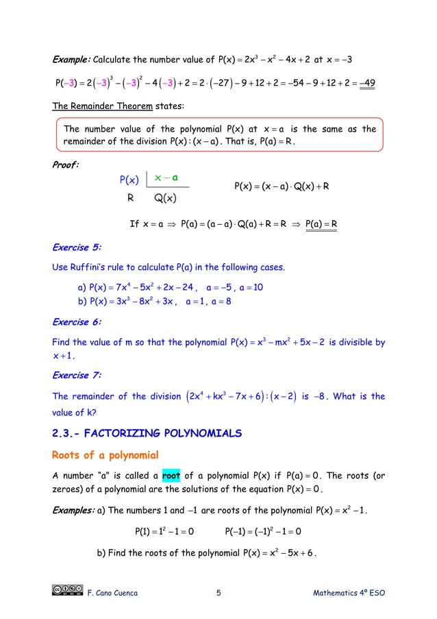 Unit2 Polynomials Algebraicfractions Pdf Physics Science