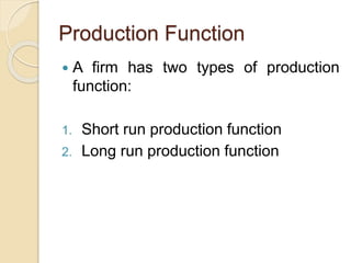 theory of production and cost | PPTX