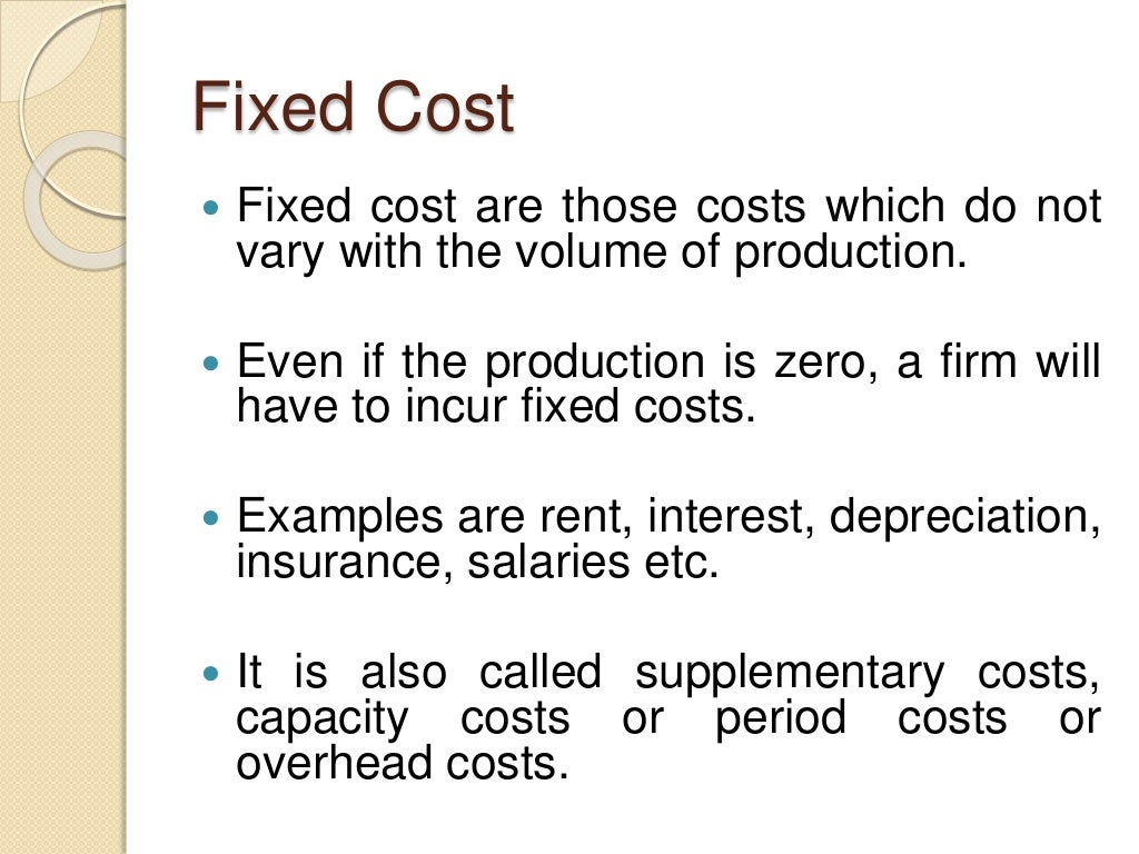 theory of production and cost
