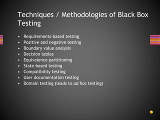 Unit 2 - Test Case Design | PPT