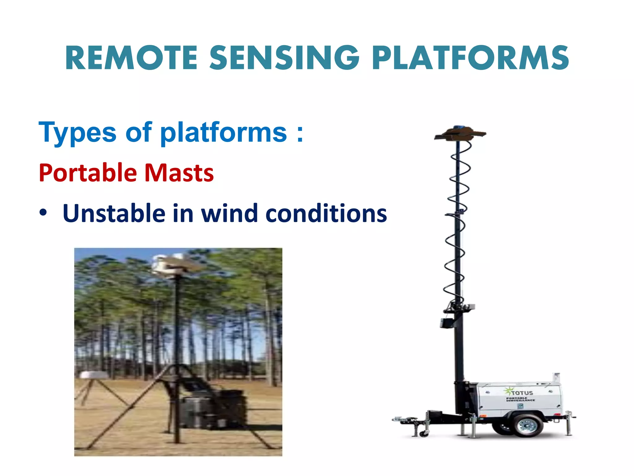 Remote Sensing Platforms and Sensors | PPTX