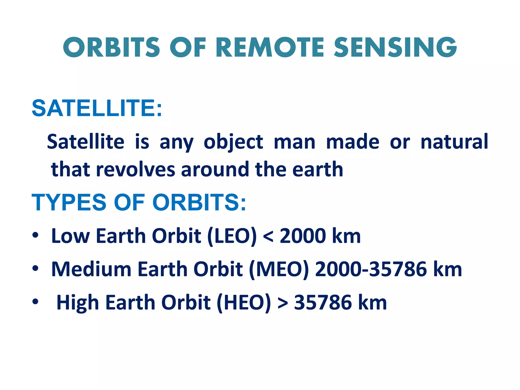 Remote Sensing Platforms and Sensors | PPTX