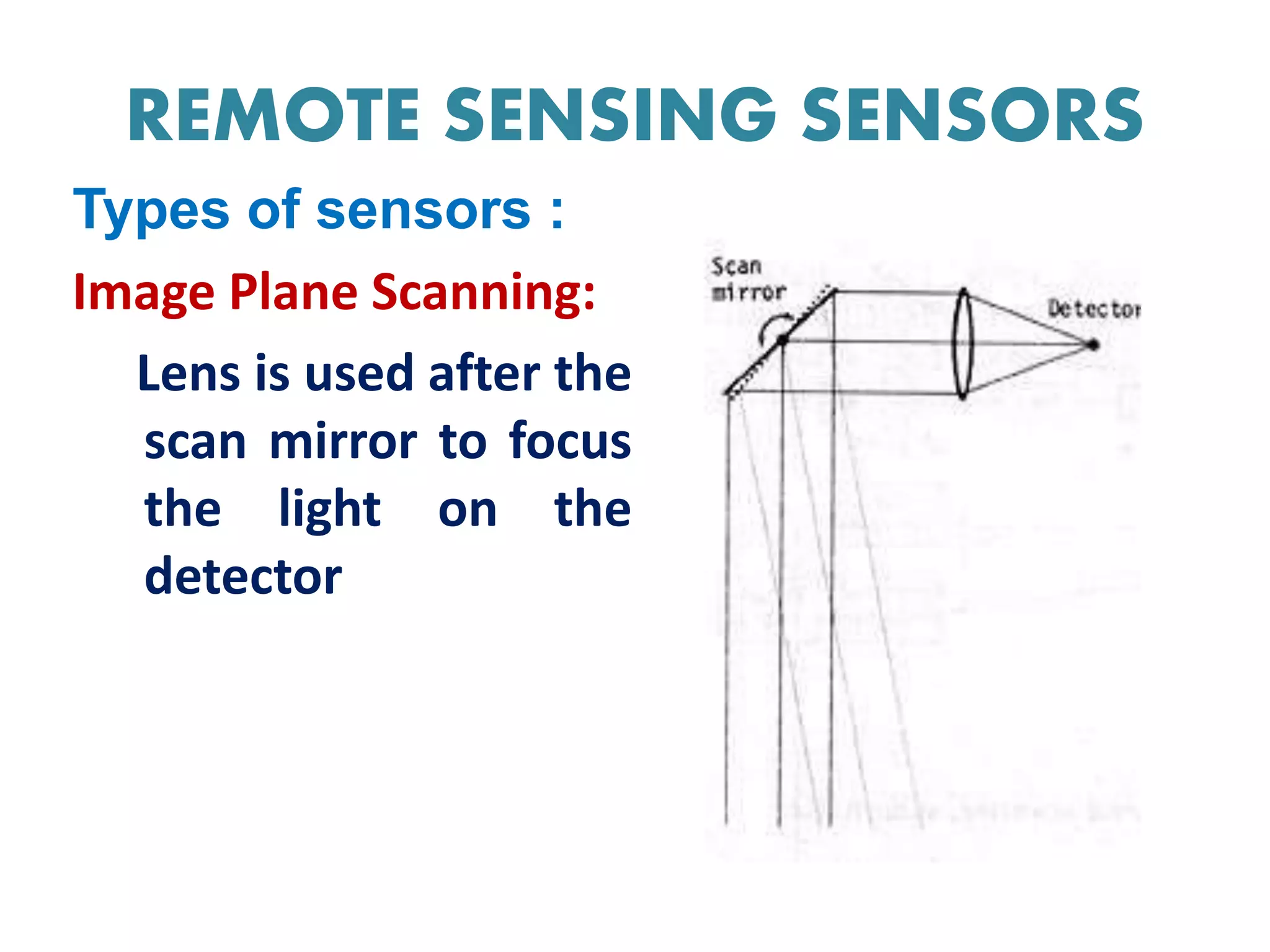 Remote Sensing Platforms and Sensors | PPTX