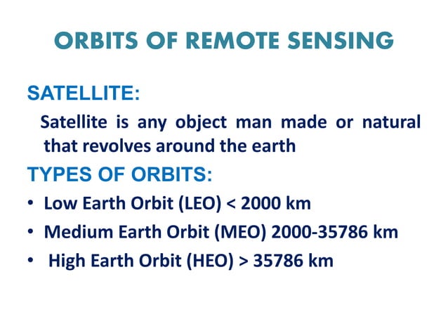 Remote Sensing Platforms and Sensors | PPTX