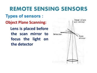 Remote Sensing Platforms and Sensors | PPTX