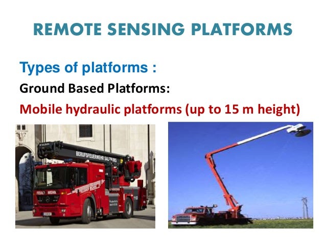 remote sensing platforms and sensors