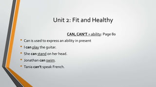 Level 2 Unit 2 | PPTX | Fitness and Exercise | Healthy Living