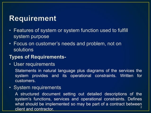 Software Engineering- Requirement Elicitation and Specification | PPTX