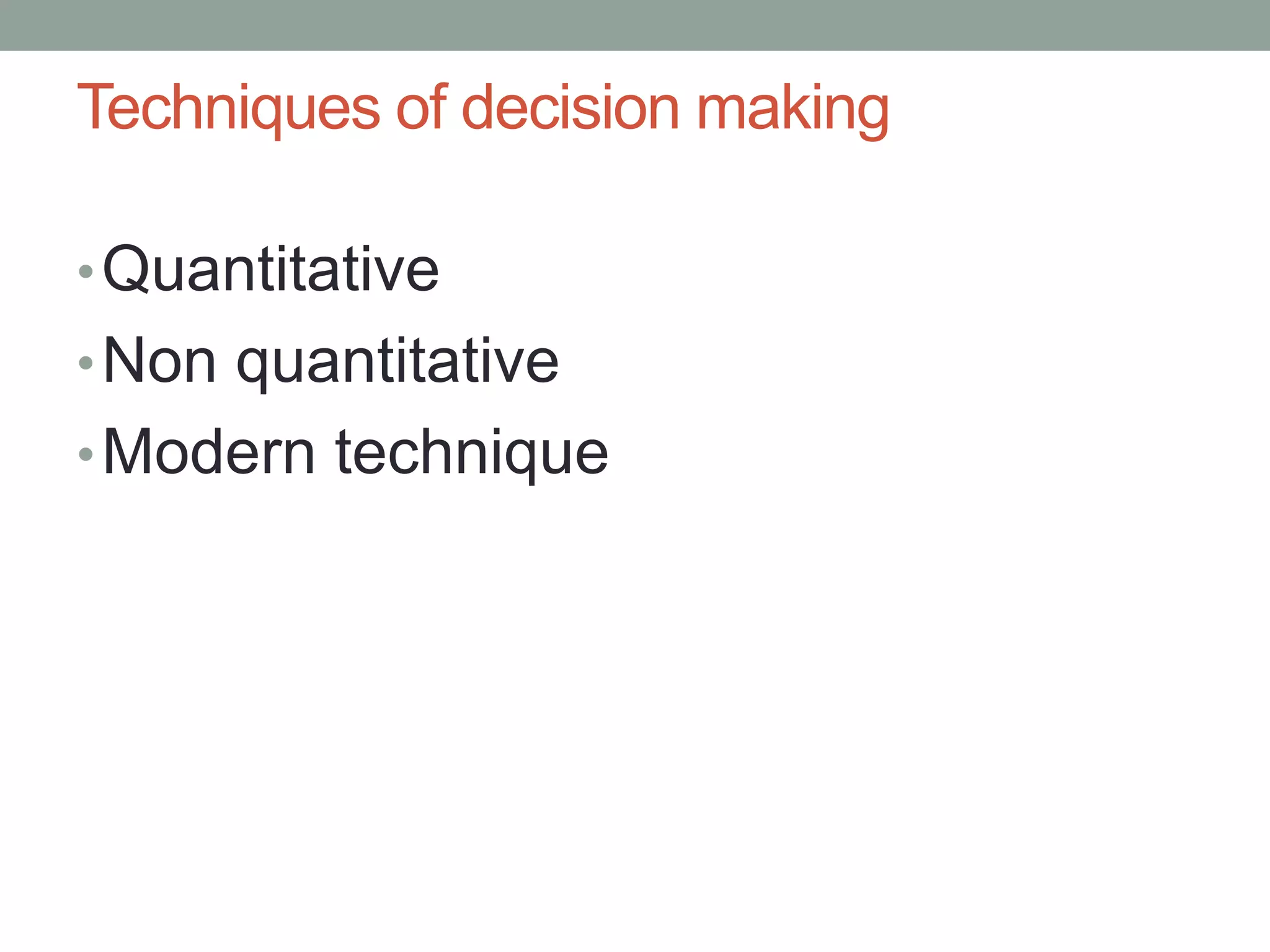 planning process and decesion making techniques | PPTX