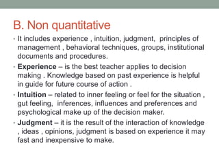 planning process and decesion making techniques | PPTX