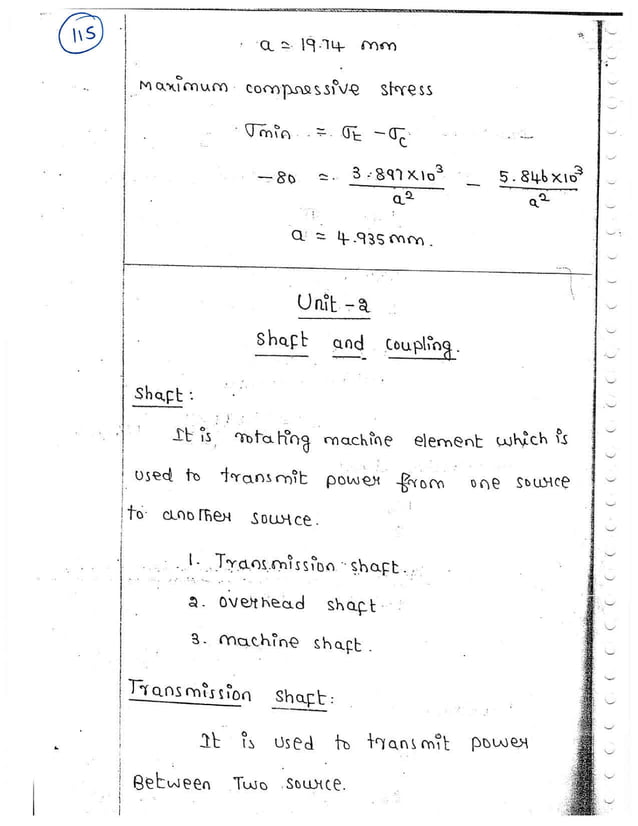 ME6503 - DESIGN OF MACHINE ELEMENTS UNIT - II NOTES | PDF