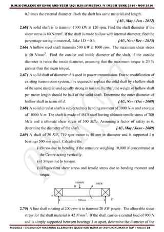 ME6503 - DESIGN OF MACHINE ELEMENTS UNIT - II NOTES | PDF