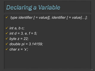 Unit2.data type, operators, control structures | PPT