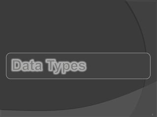 Unit2.data type, operators, control structures | PPT