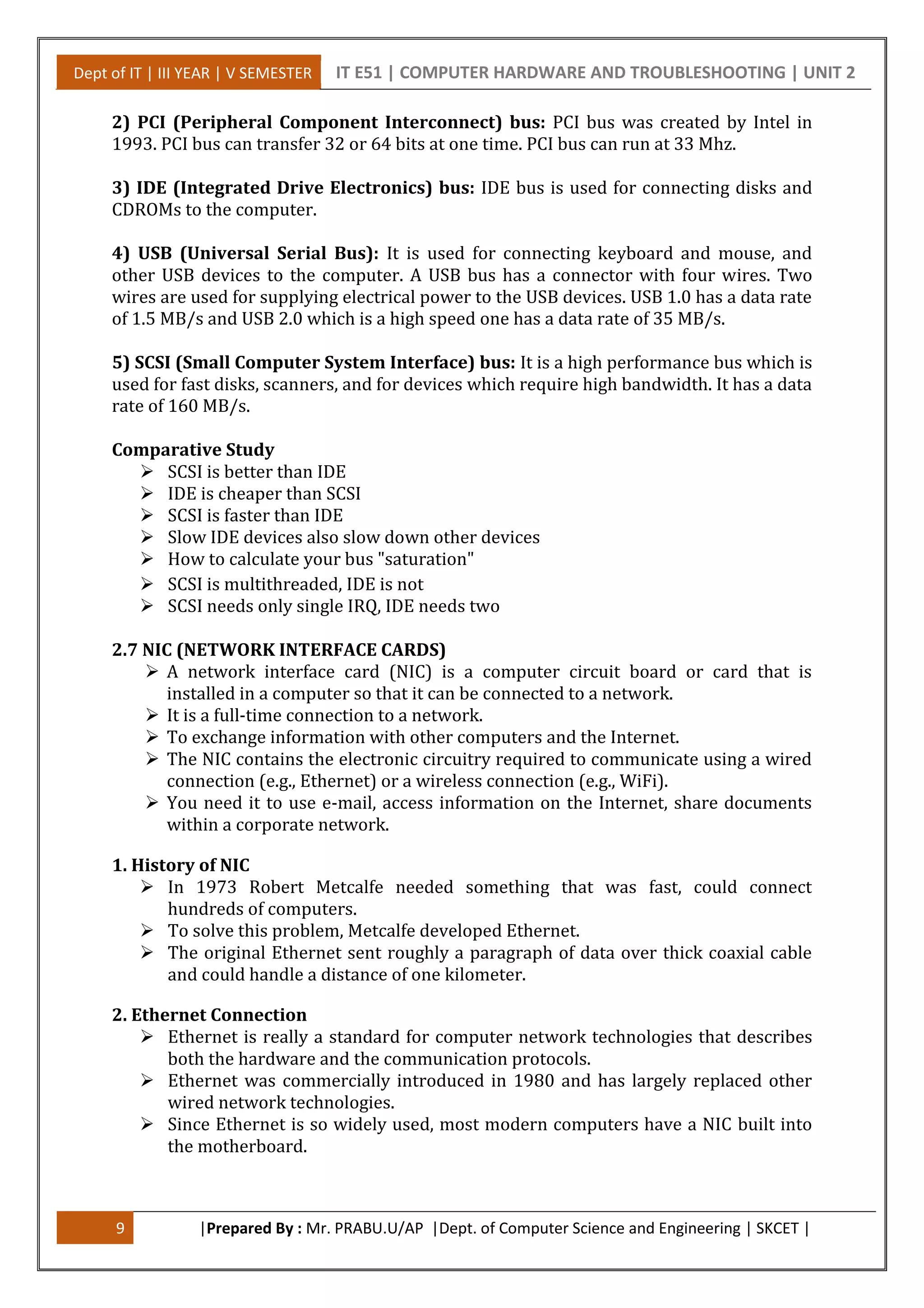 Bus Standards and Networking | PDF