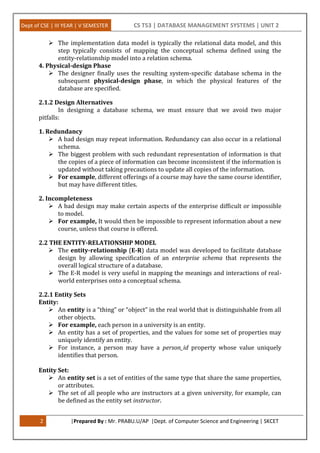 Database Design and the ER Model, Indexing and Hashing | PDF