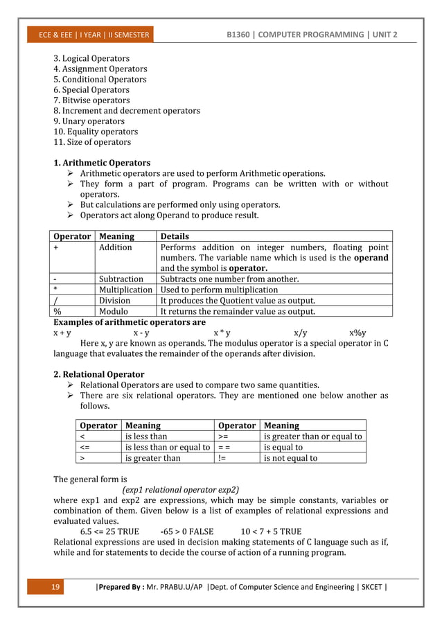 Problem Solving Techniques And Introduction To C Pdf Programming Languages Computing