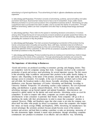 Unit 2 Role of advertising and types of advertising | PDF