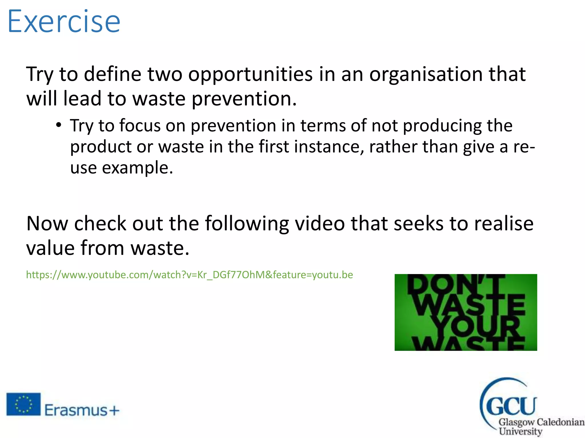 Unit 2.3 - Waste prevention | PPTX | Environmental Services Industry ...