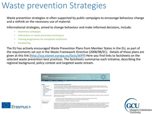 Unit 2.3 - Waste prevention | PPTX | Environmental Services Industry ...