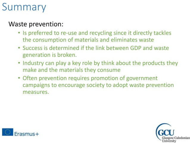 Unit 2.3 - Waste prevention | PPTX | Environmental Services Industry ...