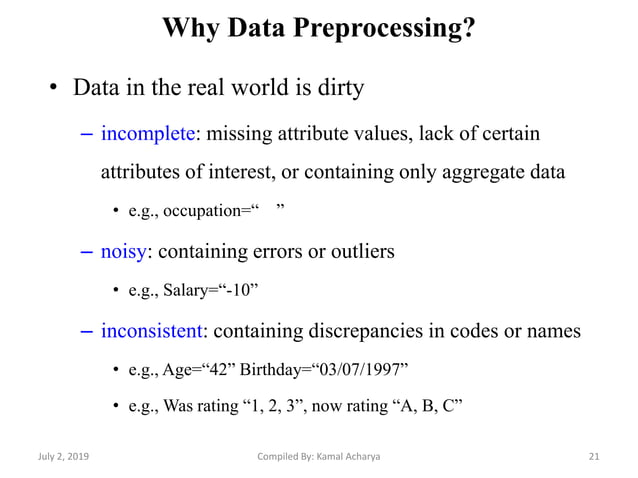 Data Preprocessing | PPTX