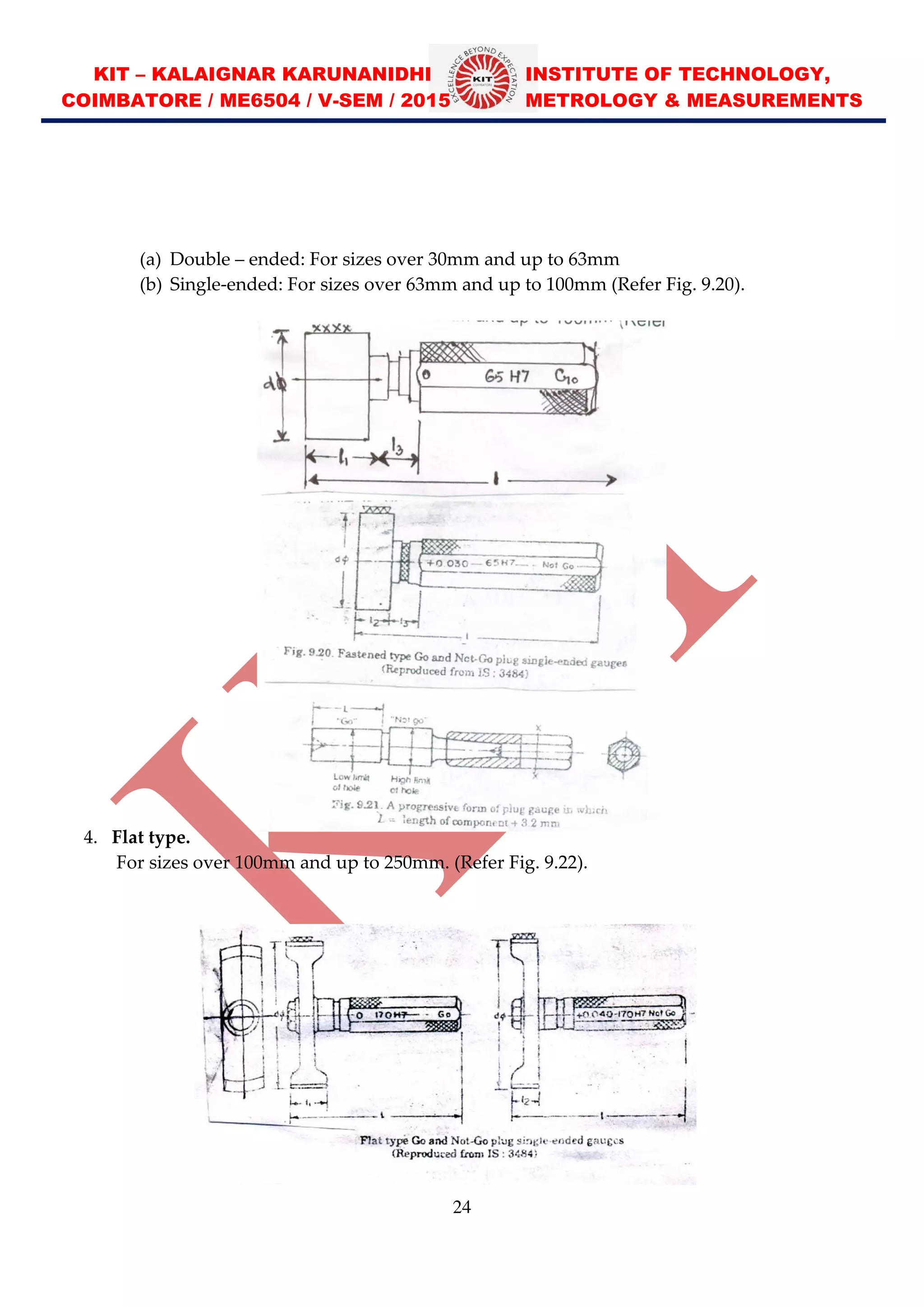 UNIT II LINEAR AND ANGULAR MEASUREMENT 9 | PDF