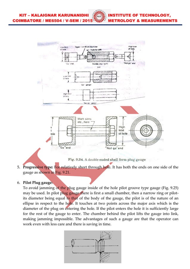 UNIT II LINEAR AND ANGULAR MEASUREMENT 9 | PDF