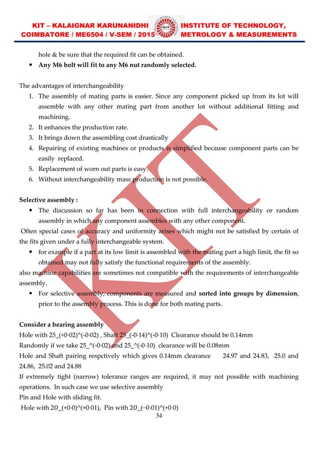 UNIT II LINEAR AND ANGULAR MEASUREMENT 9 | PDF