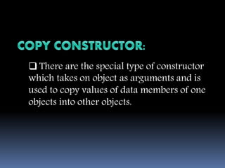 constructor and destructor | PPTX