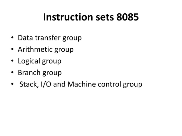 UNIT II –8085 MICROPROCESSOR AND 8051 MICROCONTROLLER---ME6702– MECHATRONICS | PPTX | Data ...
