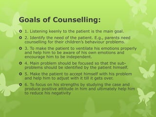 PRINCIPLES OF COUNSELLING | PPTX