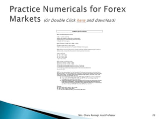 Unit 2.2 Exchange Rate Quotations & Forex Markets | PPTX