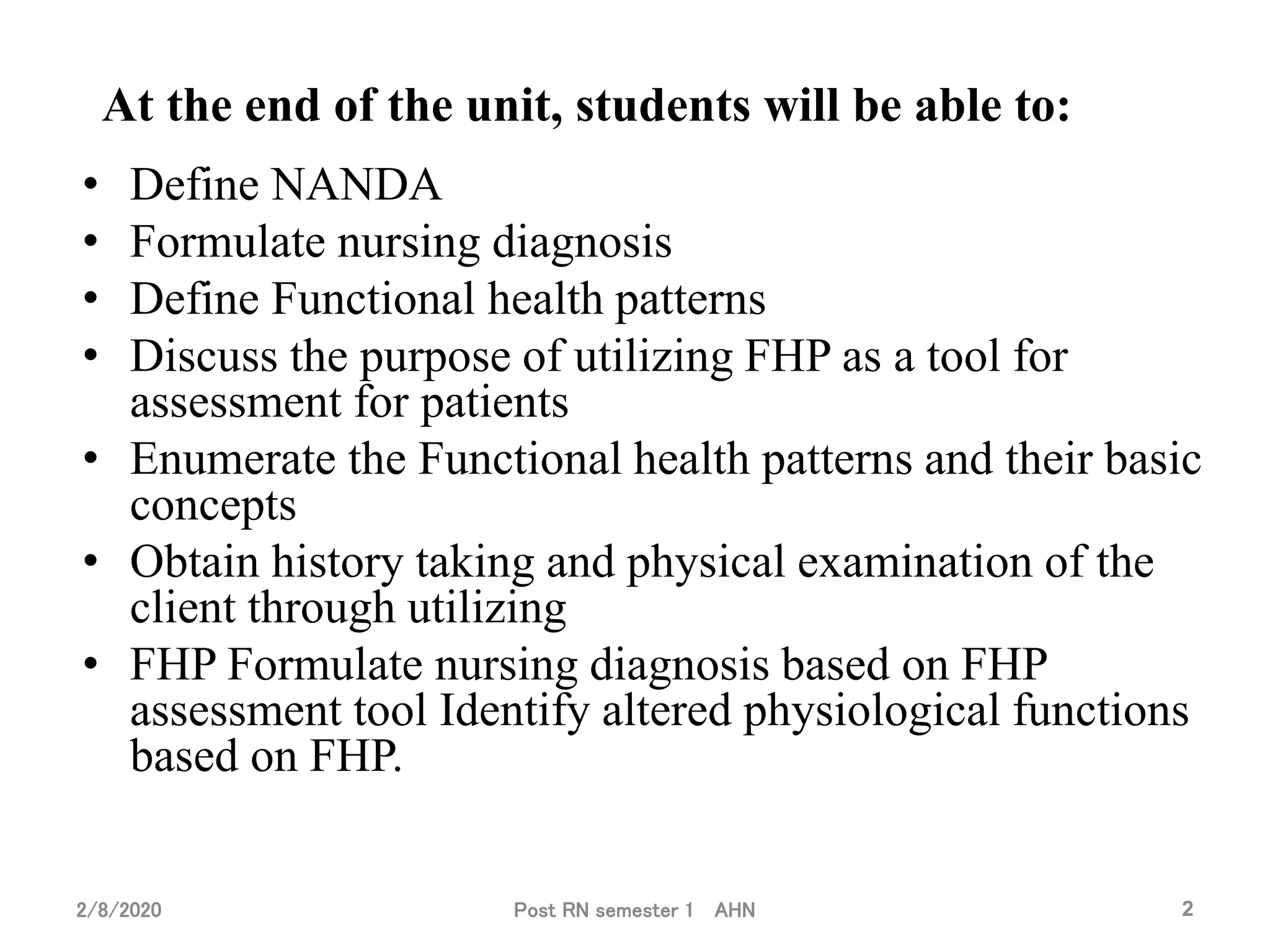 Unit 2 Adult Health Nursing | PPT