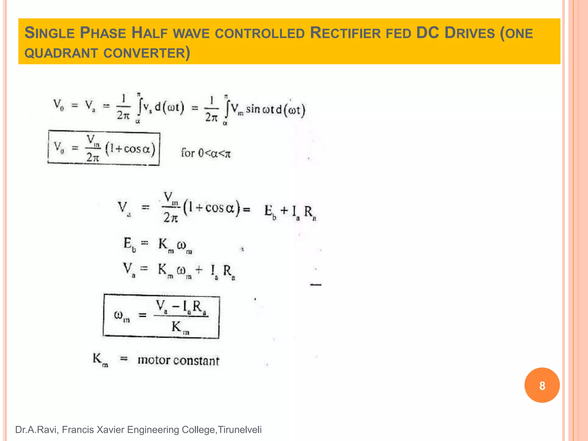 Unit 2.Converter and Chopper fed Dc drives | PPT