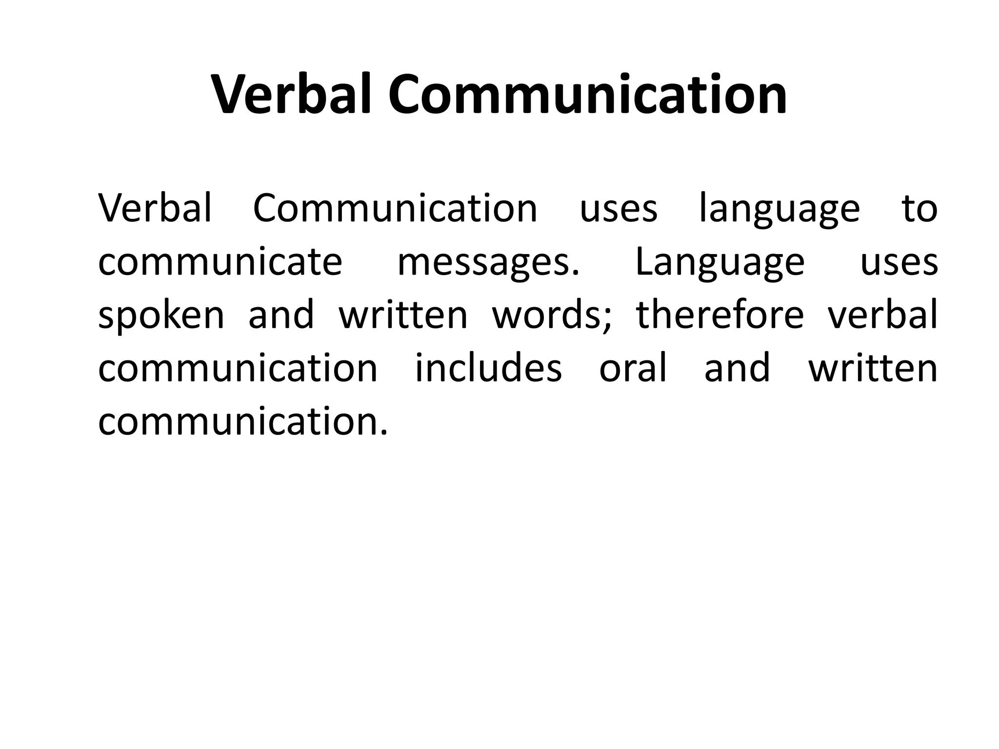 Importance of Verbal Communication | PPTX
