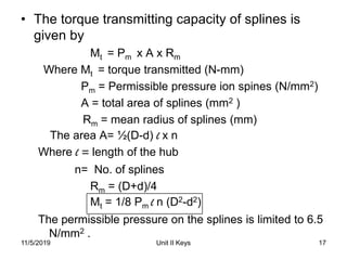Unit 2.2 Design of keys | PDF