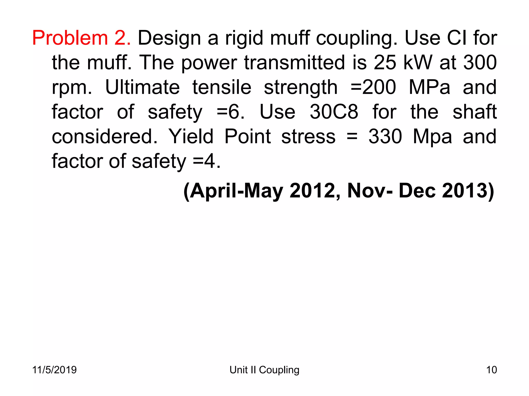 Unit 2.3 Design of Coupling | PDF