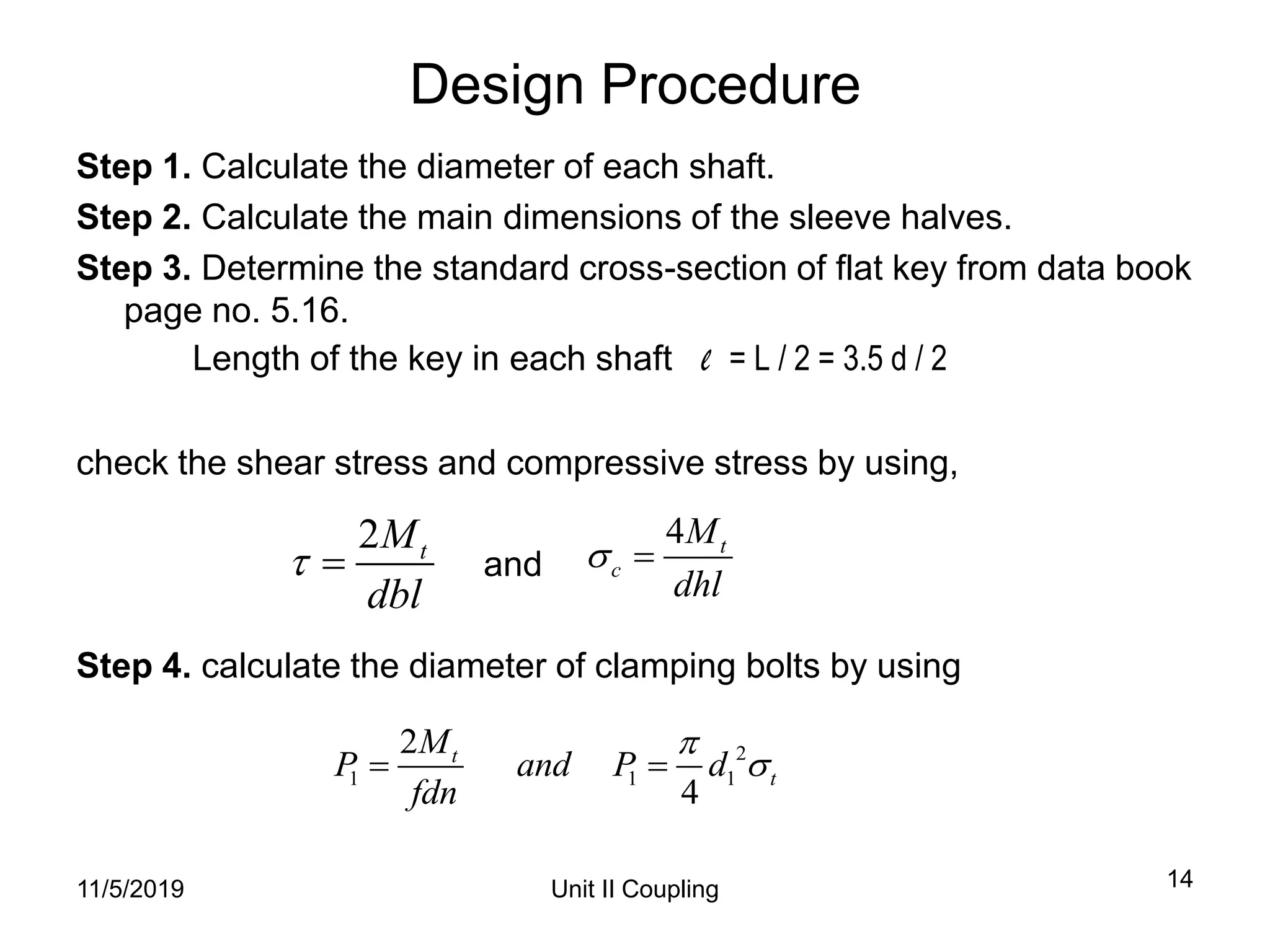 Unit 2.3 Design of Coupling | PDF