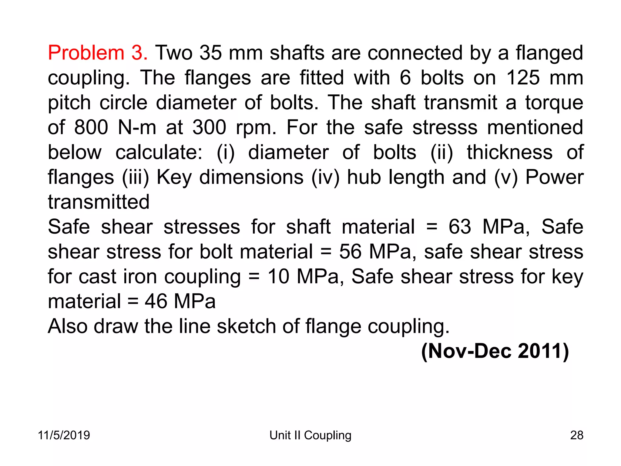 Unit 2.3 Design of Coupling | PDF
