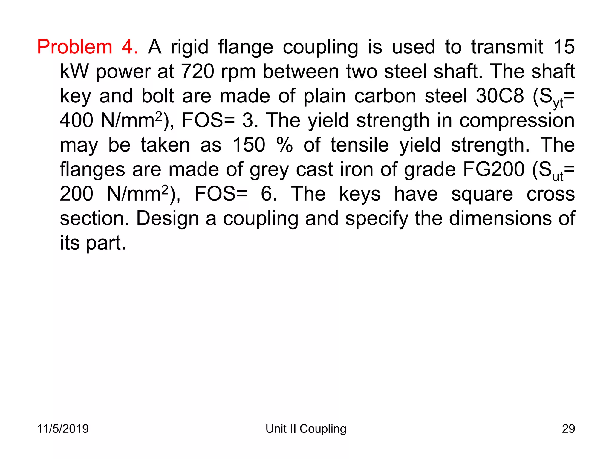 Unit 2.3 Design of Coupling | PDF