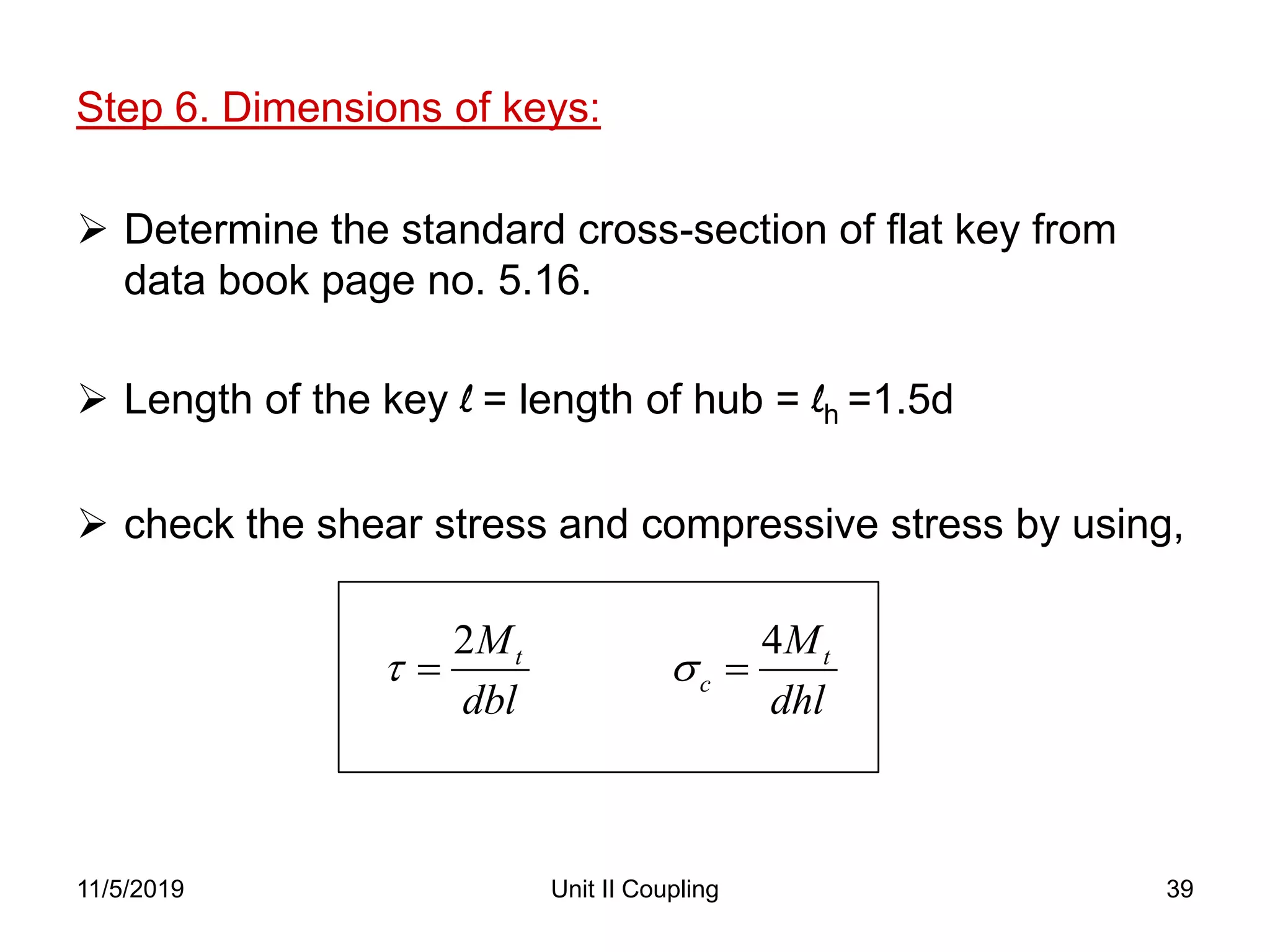 Unit 2.3 Design of Coupling | PDF
