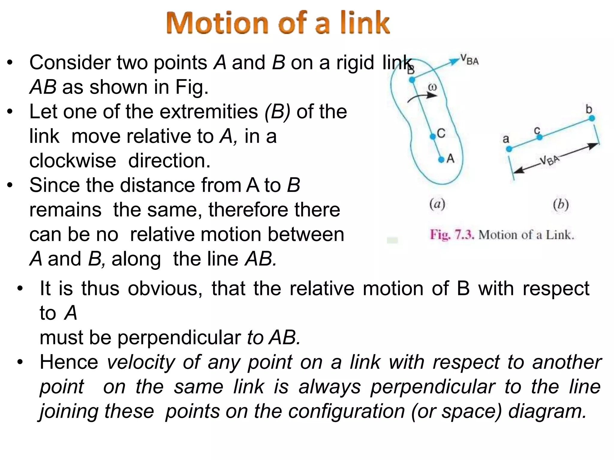 Velocity and Acceleration analysis in kinematics of mechanism | PPTX