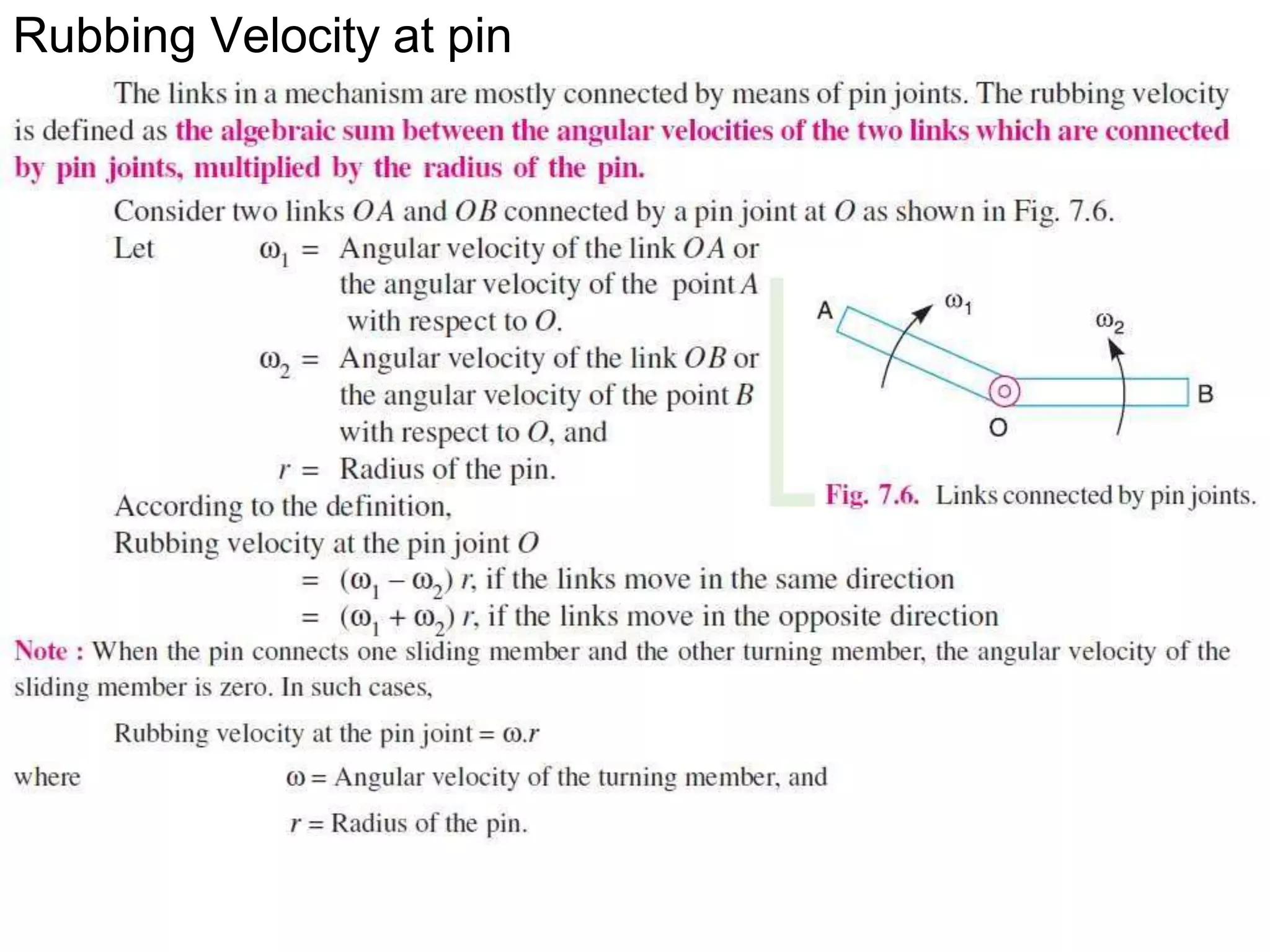 Velocity and Acceleration analysis in kinematics of mechanism | PPTX