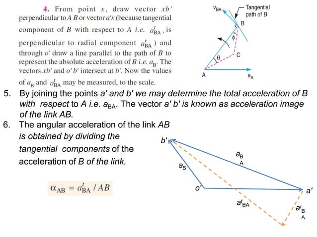 relative acceleration diagram for a link | PPT