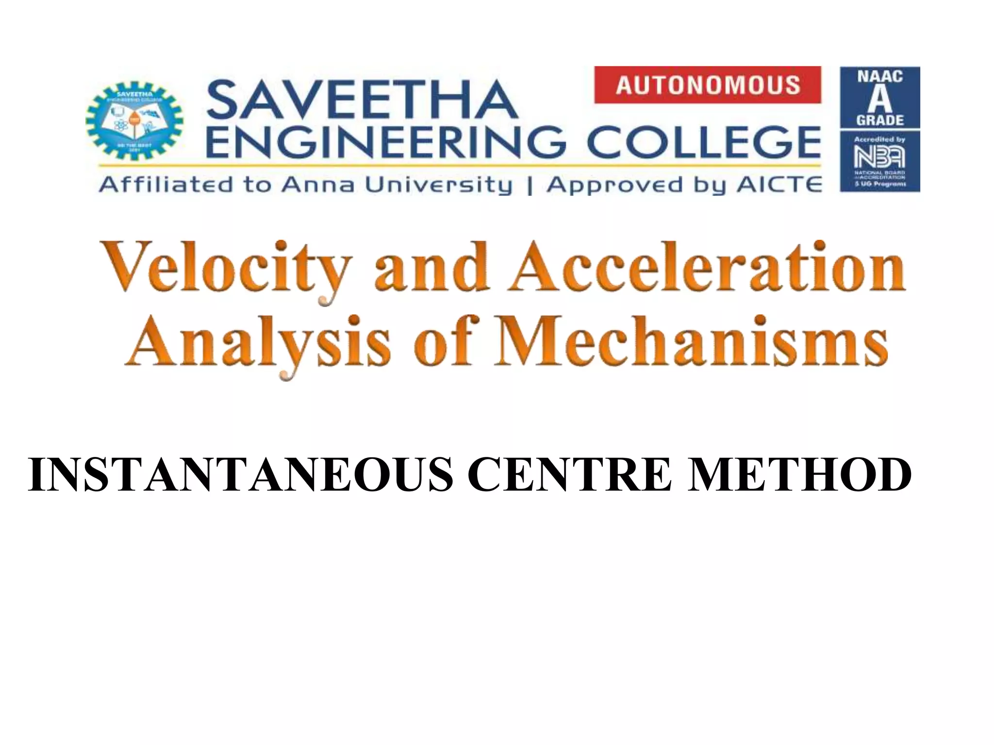 Unit 2.7 instantaneous center method | PPTX