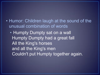 COMPLETE: DEVELOPEMENT OF POETRY FOR CHILDREN AND THEIR POEM-MAKERS | PPTX